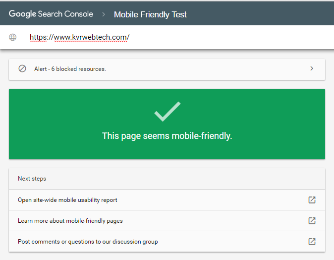 Google Comes Out With New Mobile Friendly Testing Tool- KVR Webtech